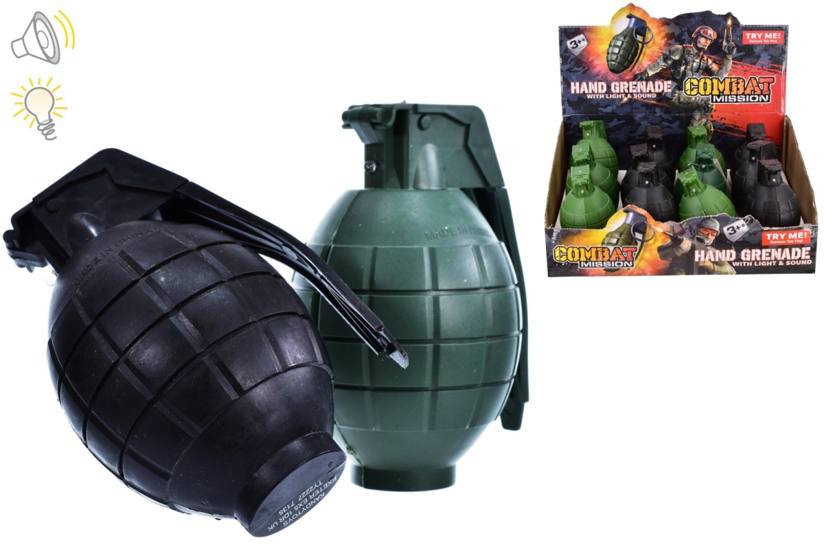 Hand Grenade With Sound & Light - Treasures Toys Of Wetherby