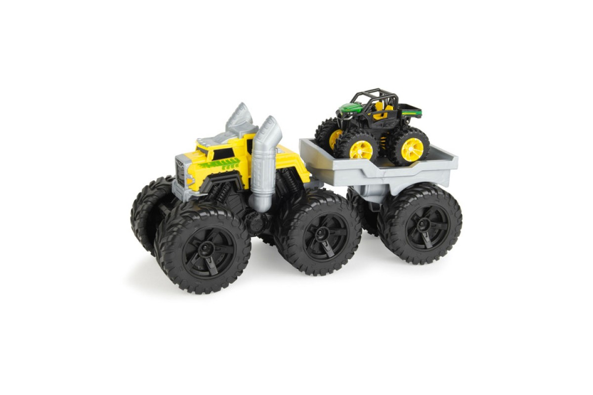 John Deere Monster Treads Roaring Rev Up Hauler - Treasures Toys Of ...