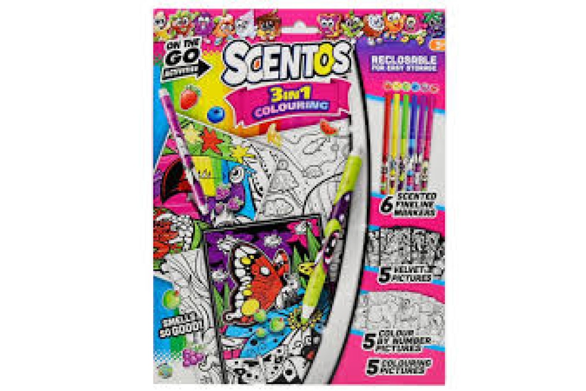 Scentos On The Go Junior Colouring Pack Assortment - Treasures Toys Of ...